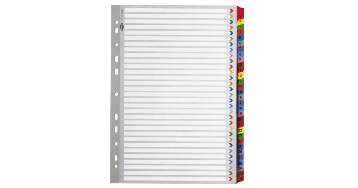 1-31 Plastic Dividers | 1-31 | Mkateb.com