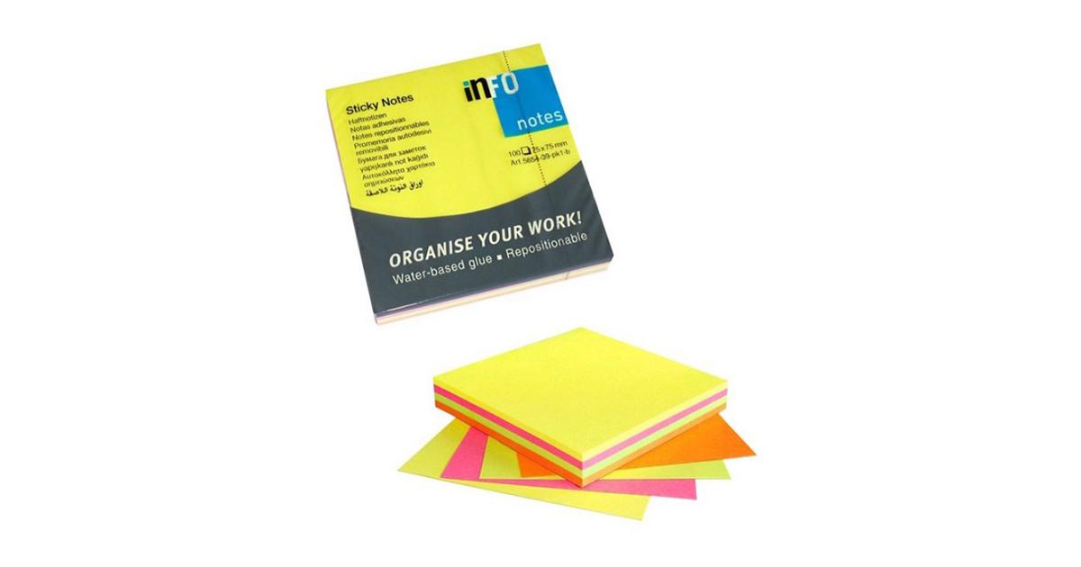 Info Sticky Notes Colored 3*3 100 sheets | 5654-39 | Mkateb.com