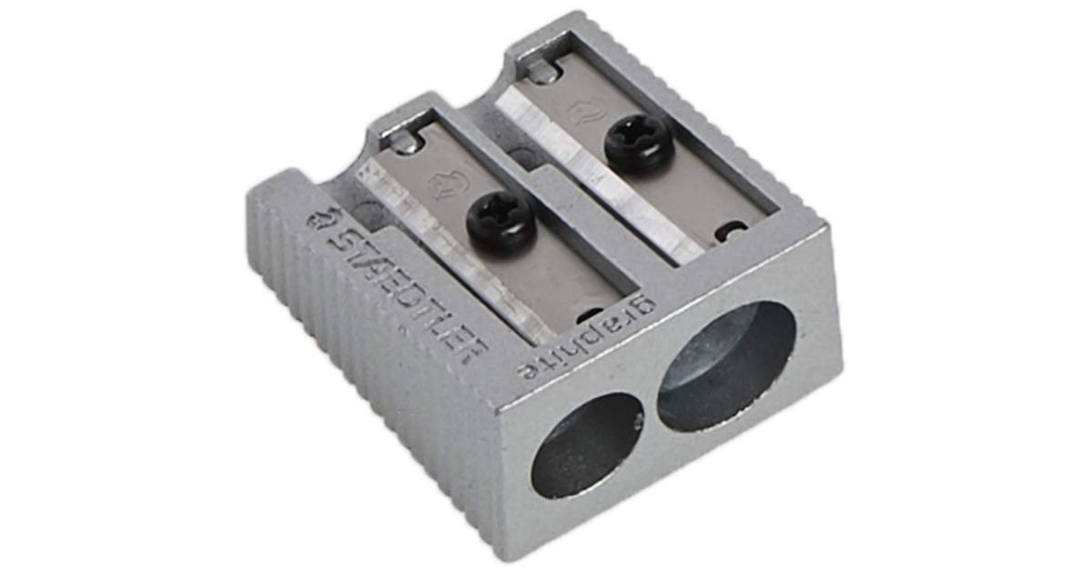 Staedtler Aluminium Double Hole Pencil Sharpener | sharpenerD | Mkateb.com