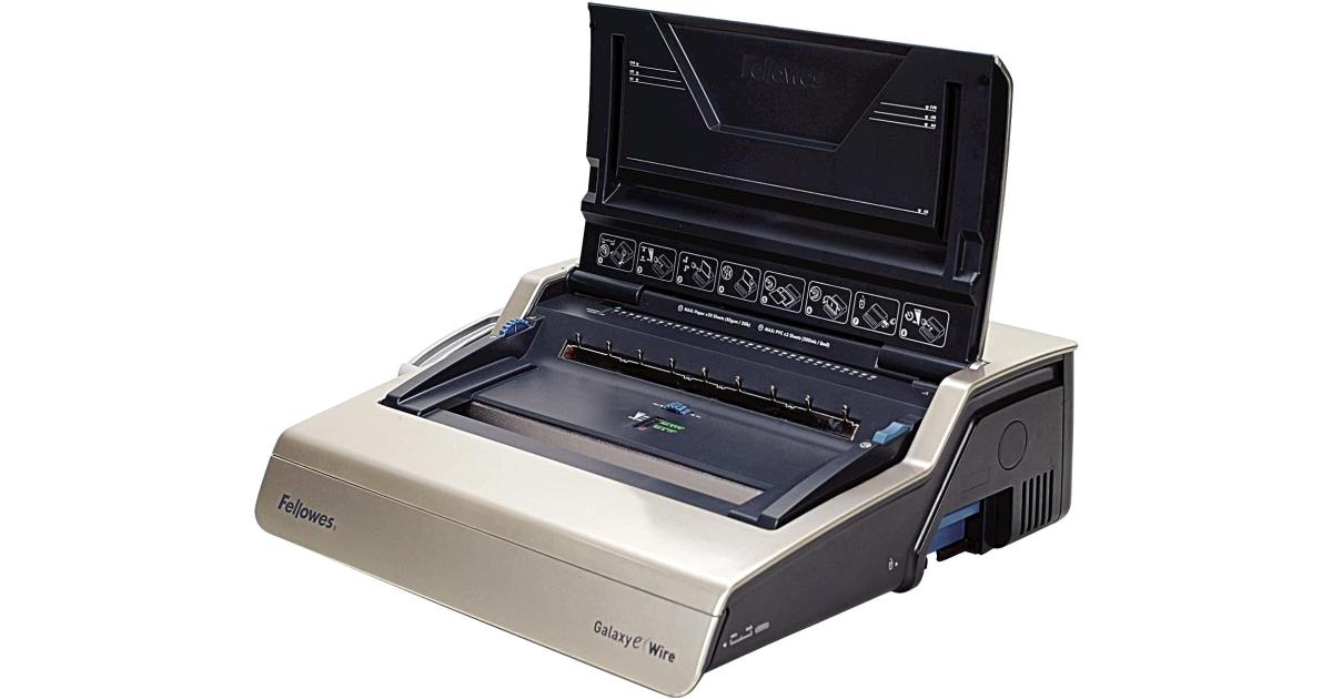 Fellowes Galaxy-E Electric Wire Binding Machine w/ Starter Kit | Galaxy ...