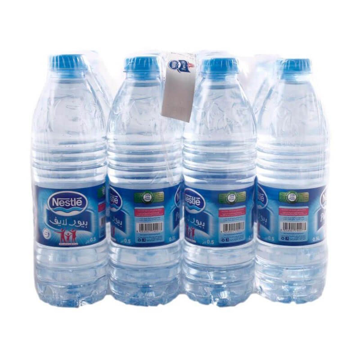 Nestle Pure Life Mineral Water 500ml Pack of 12 | Nestle | Mkateb.com