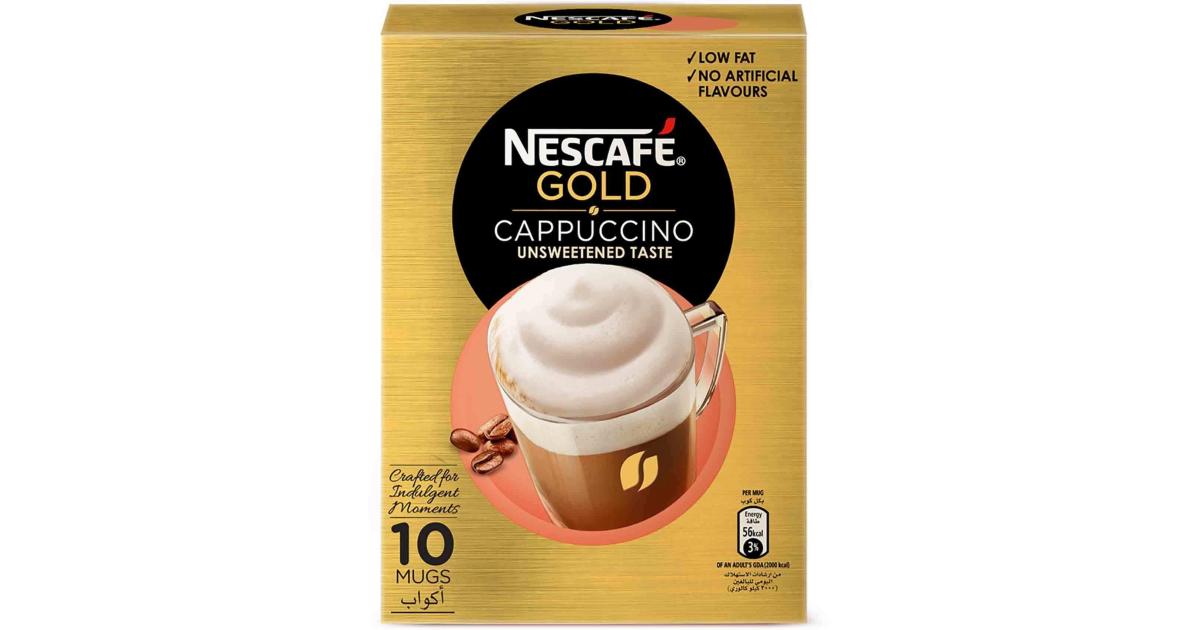 Nescafe Gold Unsweetened Cappuccino, Pack of 10 | Nescafe | Mkateb.com