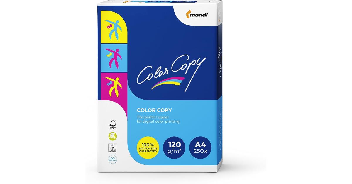 Color Copy A4 Paper 120gsm White Pack of 250 Sheets | ColorCopyA4 ...