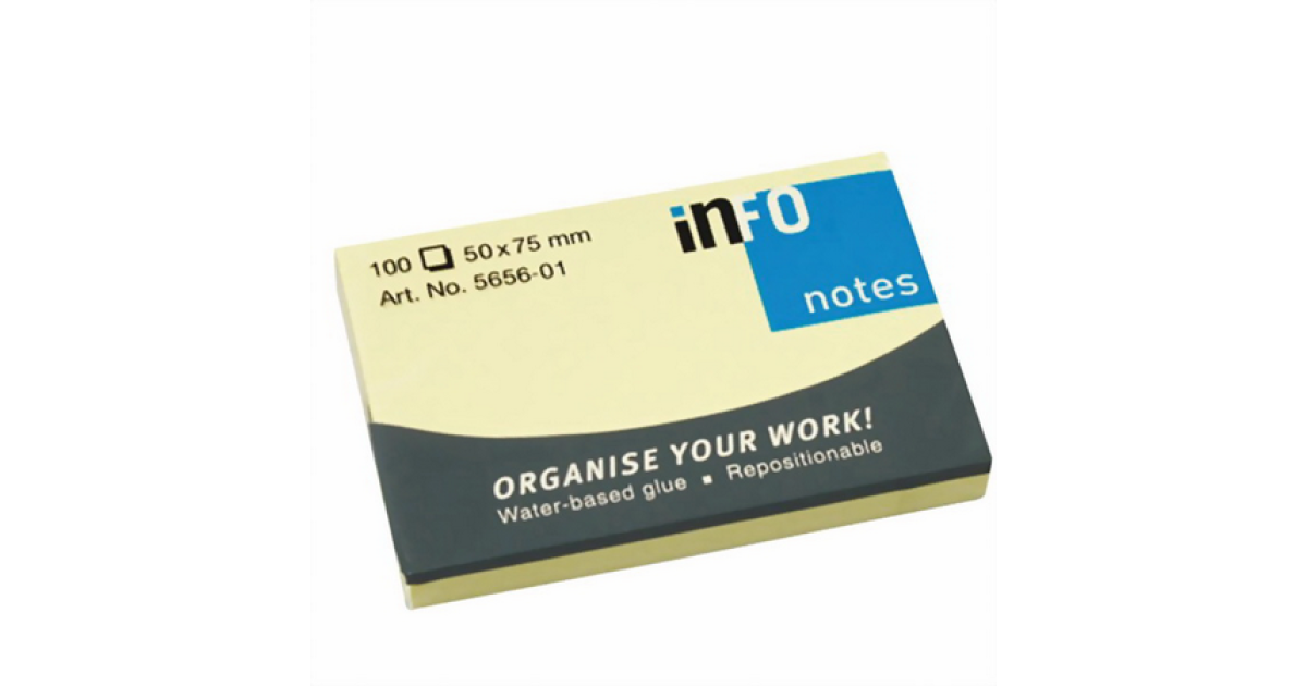 Info Sticky Notes 2*3 Yellow | 5656-01 | Mkateb.com