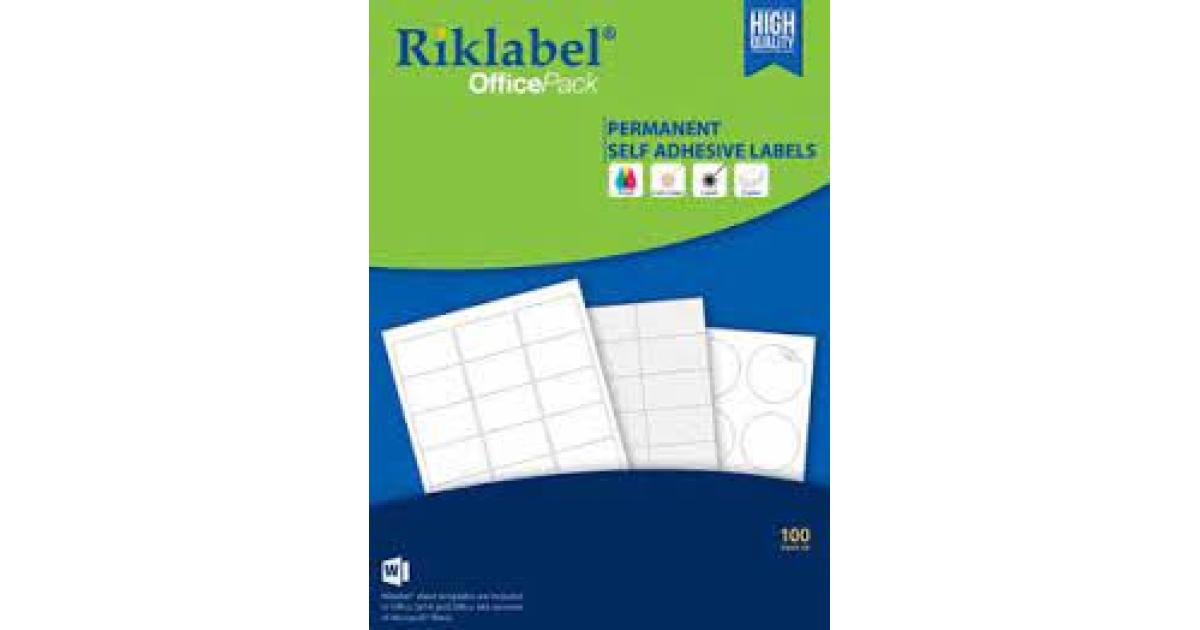 Riklabel Sticky Label A4, 4 Pieces | 4018 | Mkateb.com