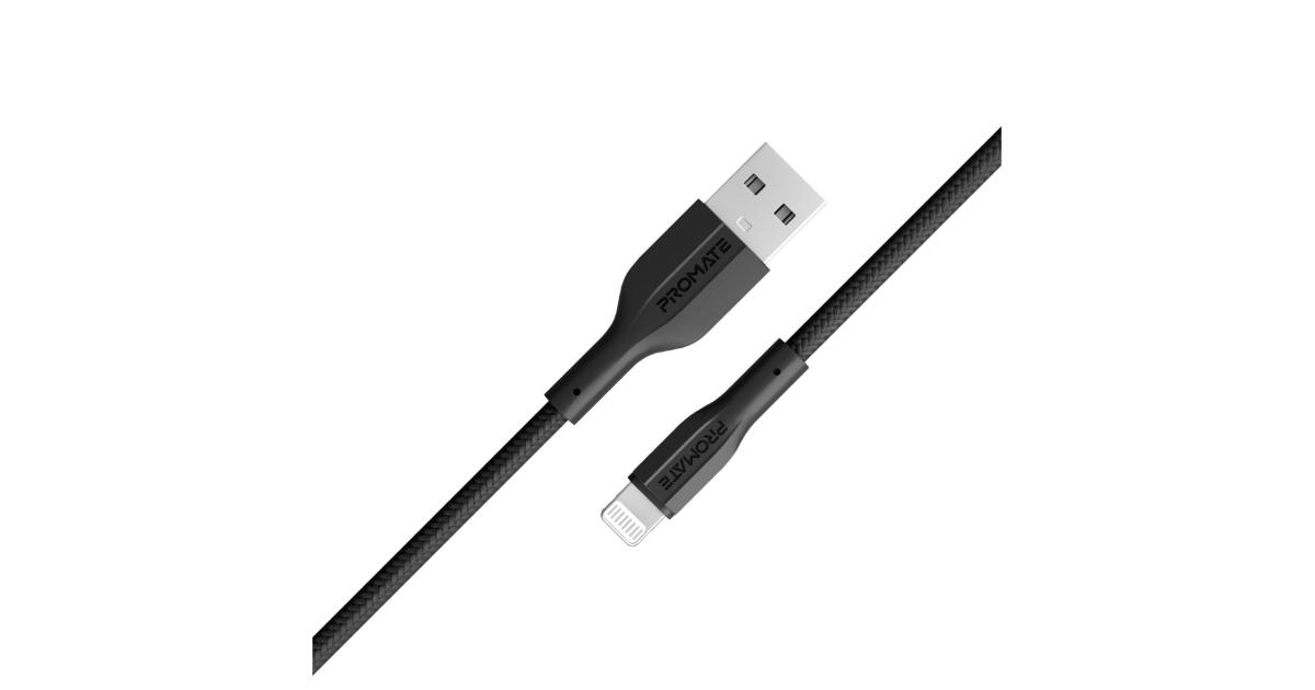 Promate xCord-Ai Super-Flexible USB to Lightning Connector Cable, 10W ...