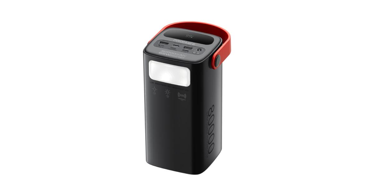 Promate PowerMine-80 Power Bank with 80000mAh Battery, 65W PD ...