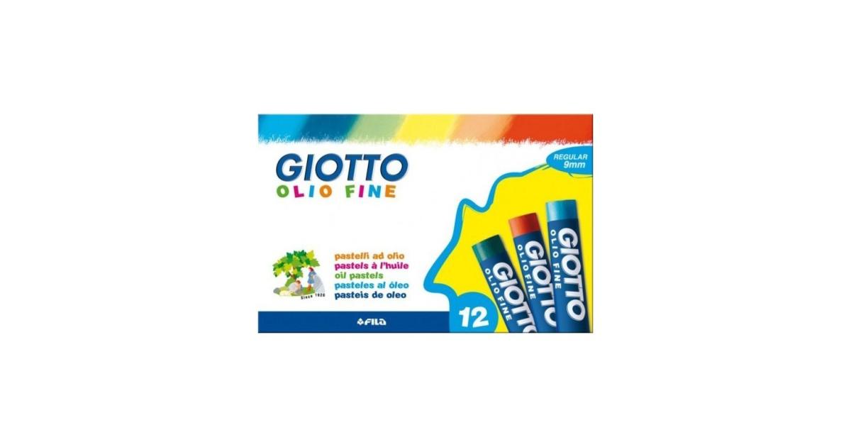 GIOTTO Oil Pastel Fine 9mm, Pack of 12 | OLIO FINE | Mkateb.com