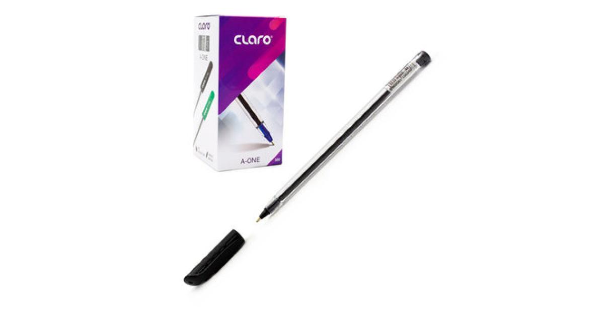 Claro A-One Pens Pack of 50, Black | Claro-a1 | Mkateb.com
