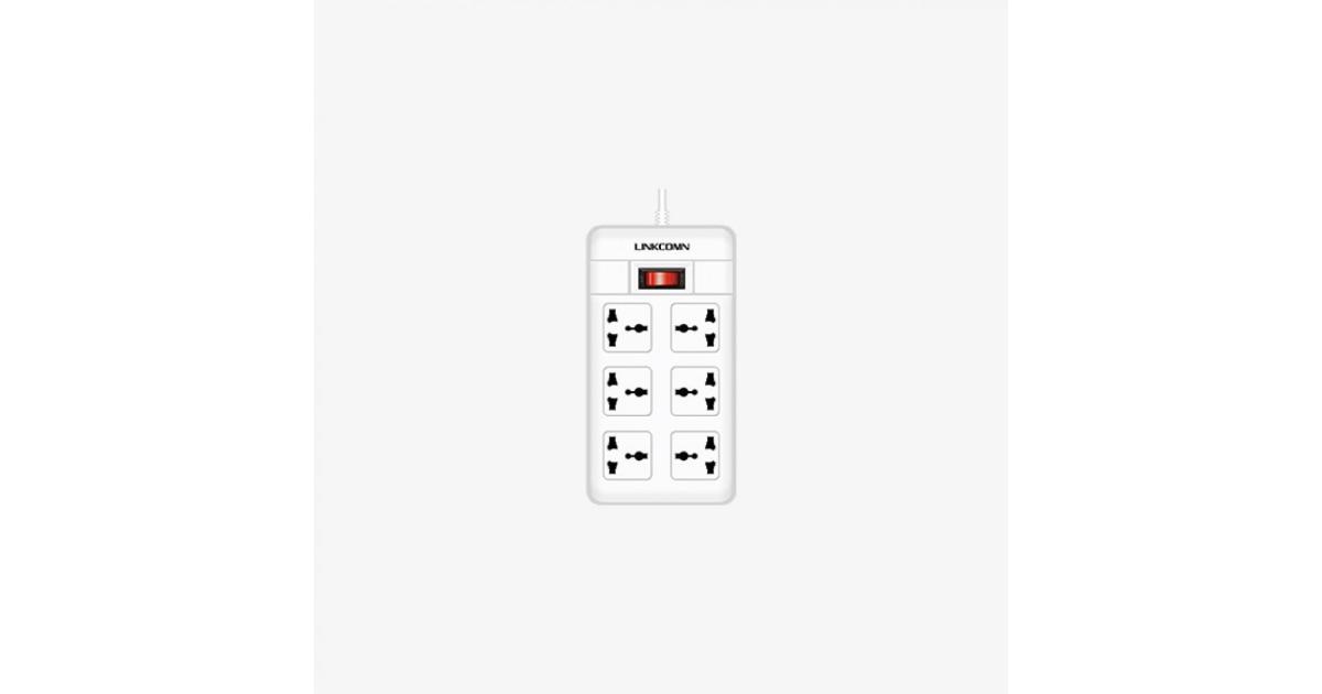 Linkcomn Lc-PS 611 Power Strip 6 Sockets 3m | PS611 | Mkateb.com